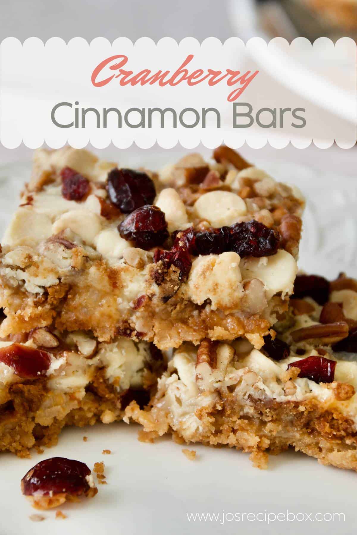 Cranberry Cinnamon Bars | Jo's Recipe Box