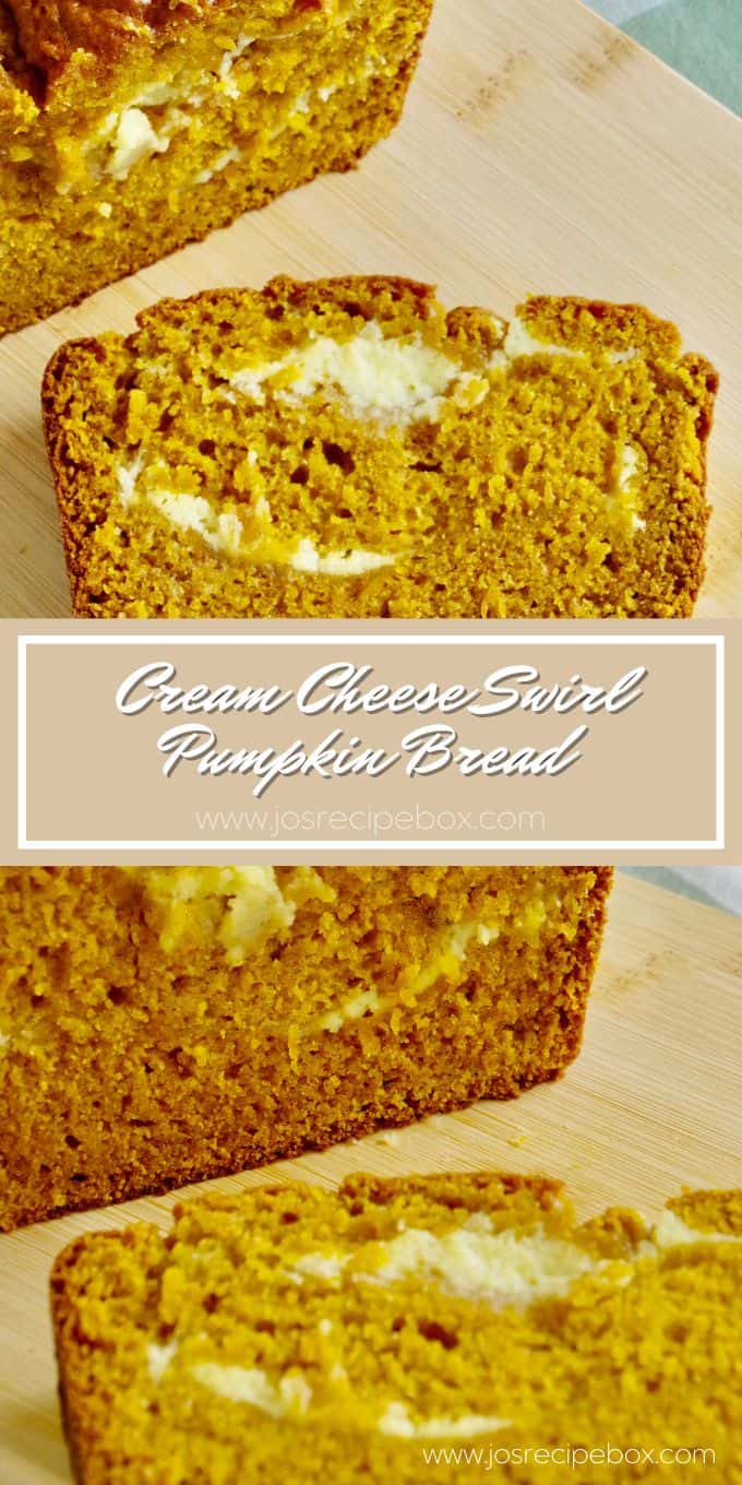 Cream Cheese Swirl Pumpkin Bread | Jo's Recipe Box